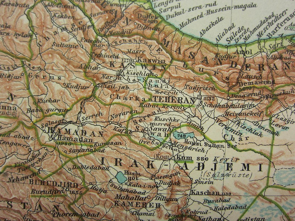 1907 DATED MAP ~ IRAN & TURKEY PERSIA AFGHANISTAN KIRMAN BELUTSCHISTAN ...