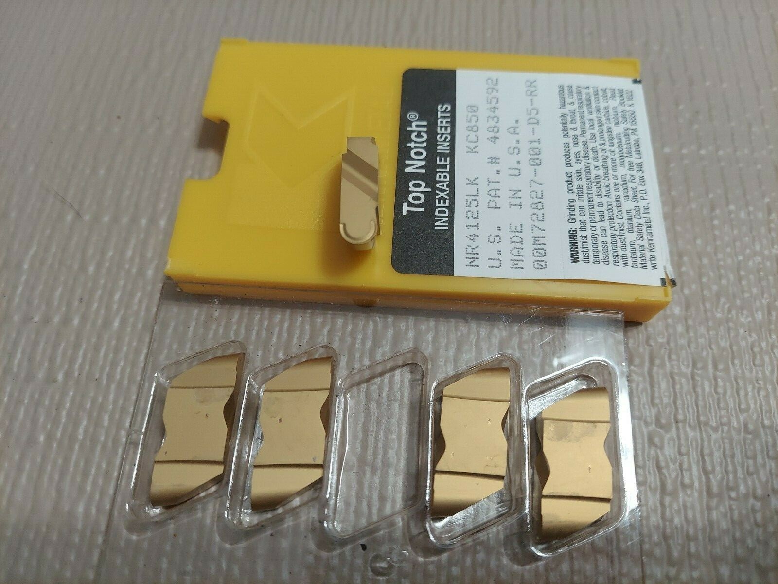 5 NEW KENNAMETAL NR 4125 LK CARBIDE INSERTS. TOP NOTCH GRADE: KC850 | eBay