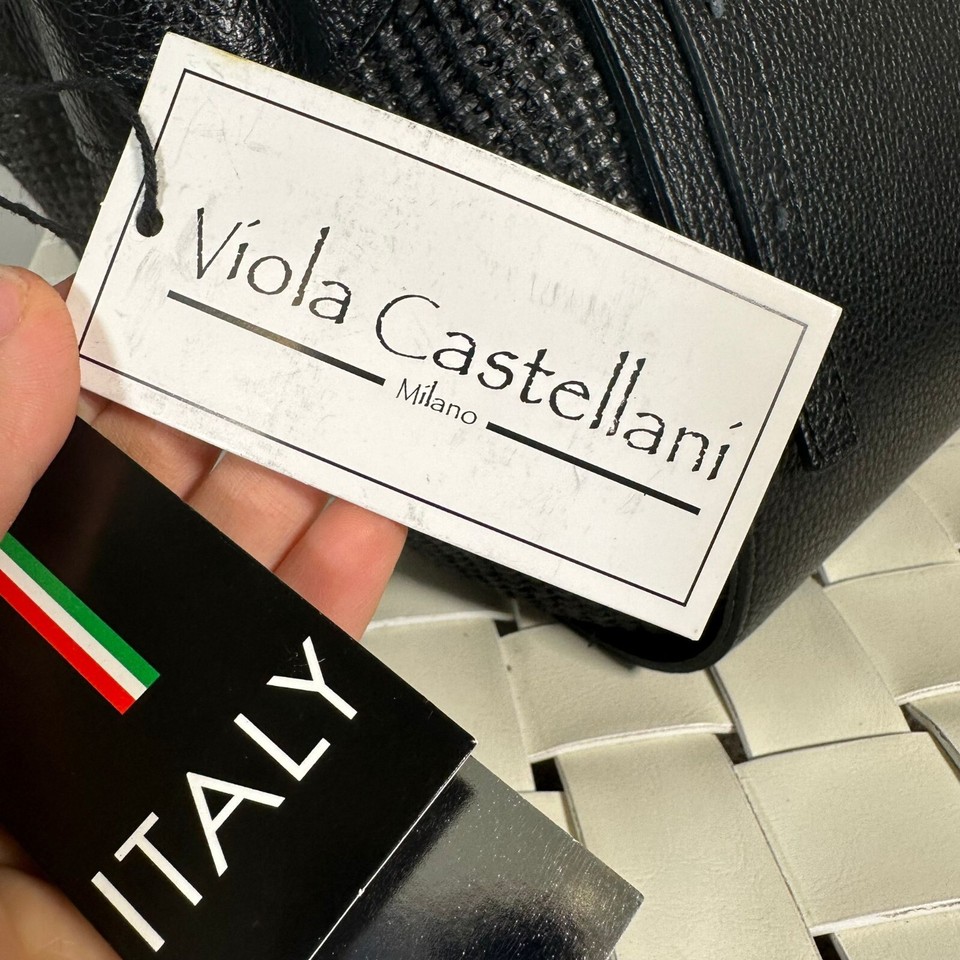 NWT VIOLA CASTELLANI MILANO Leather Handbag Shoulder Tote Crossbody ...