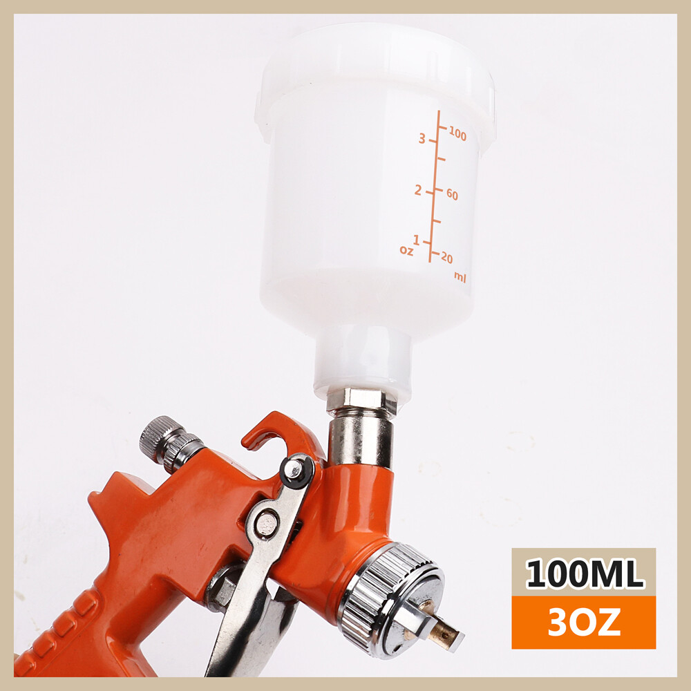 Mini HVLP Spray Gun Paint Sprayer 100ML Cup 0.8mm Nozzle Auto Detail ...