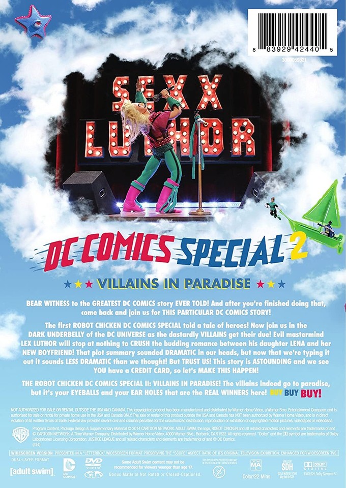Robot Chicken: DC Comics Special 2 - Villains in Paradise (DVD) (UK ...