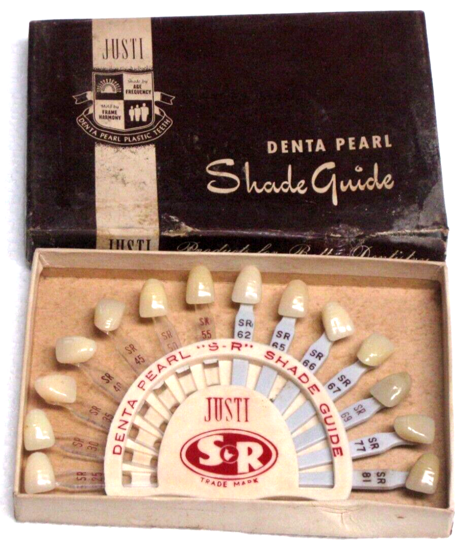 Vintage Justi Denta Pearl Tooth Shade Guide in Box 1 | eBay