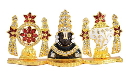 Handcrafted Lord Tirupati Balaji with Shankha & Chakra Decorative ...