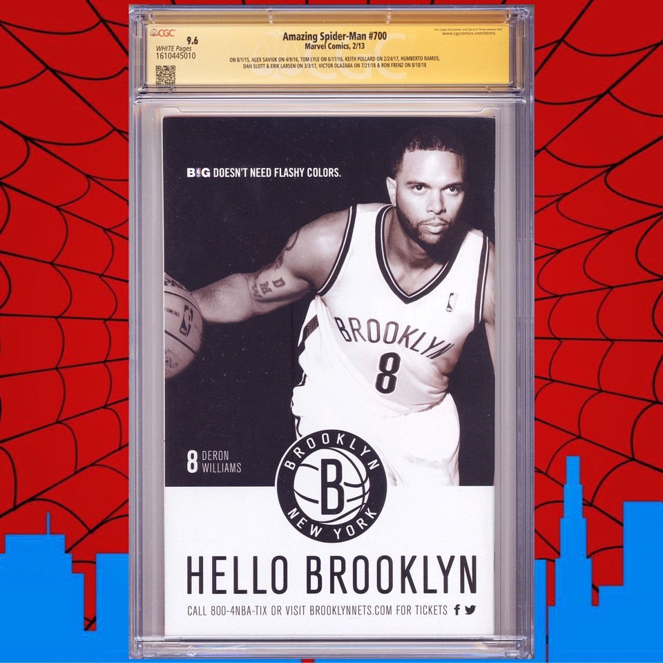 CGC 9.6 SS Amazing Spider-Man #700 signed by Lee Bagley Mr. Garcin +13 ...