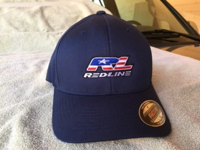 Redline BMX Logo Embroidered Flexfit Ball Cap Black, Navy or Olive S/M ...