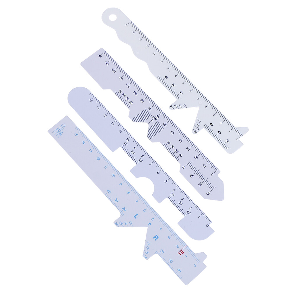 4 Types 4pcs/Set White Eye Straight Edge PD Ruler Pupillary Distance ...