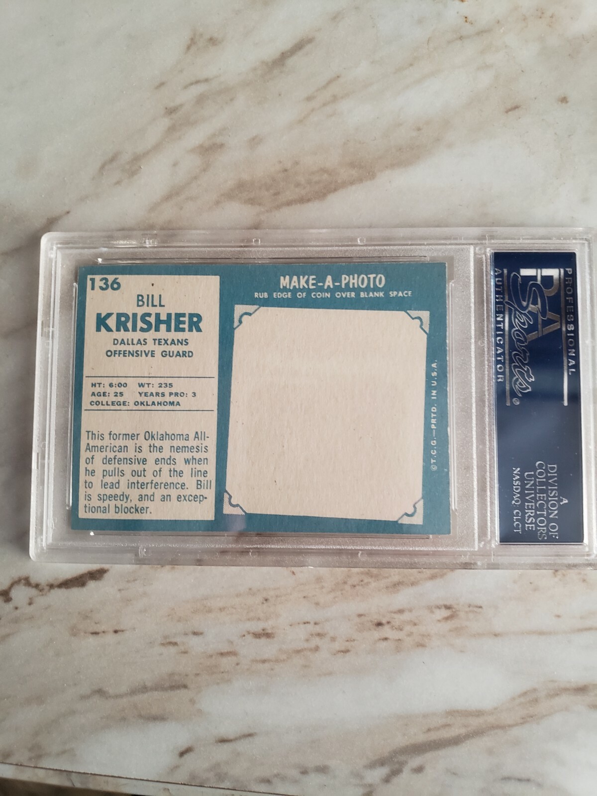 1961 Topps Bill Krisher #136 PSA 8 | eBay