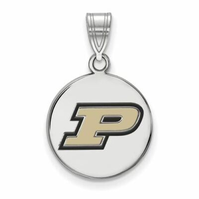 SS Purdue University Letter P Medium Enameled Disc Pendant | eBay