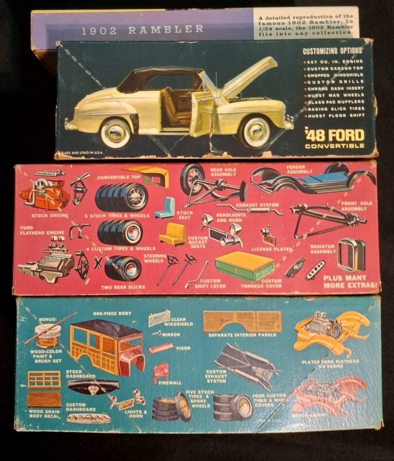 MPC HAWK IMC Cars VINTAGE LOT MODEL KITS 4 EMPTY BOXES w/Instructions 1 ...