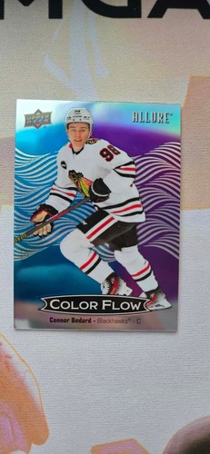 2024-25 UD Allure Connor Bedard Color Flow Blue-Purple Blackhawks RC | eBay