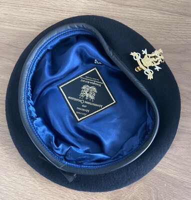MPGS Blue Beret & Badge NCO Metal, Army Military Silk Lined, Guard ...