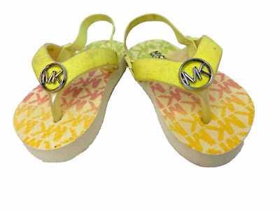 Michael Kors Baby Shoes MK Slippers, Size 5/6c Yellow | eBay