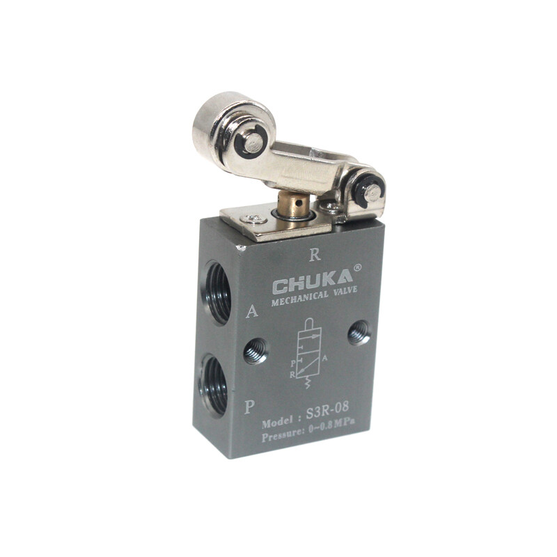 Mechanical Valve 2 Position 3 Way Pneumatic Air Valve S3R-08 1/4'' PT ...