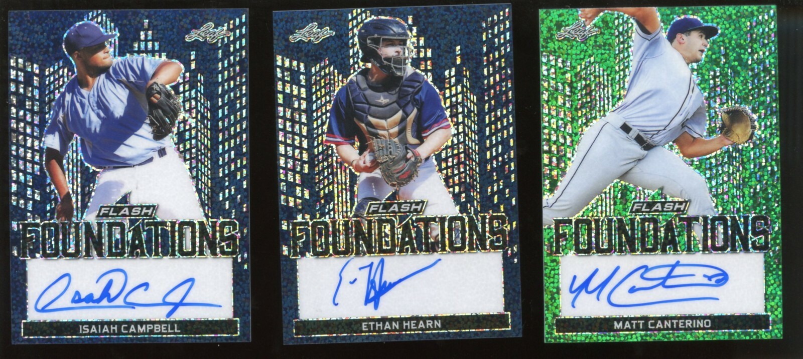 2019 Leaf Flash Baseball FOUNDATIONS Blue Autograph - ETHAN HEARN #21/ ...