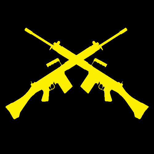 Crossed FN-FALs sticker VINYL DECAL Military Service Hero Patriot ...