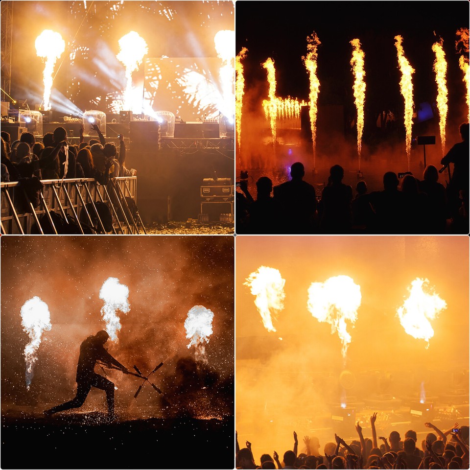 1× 200W Fire Thrower Flame Machine Stage Effect DMX DJ Show Party Fire ...