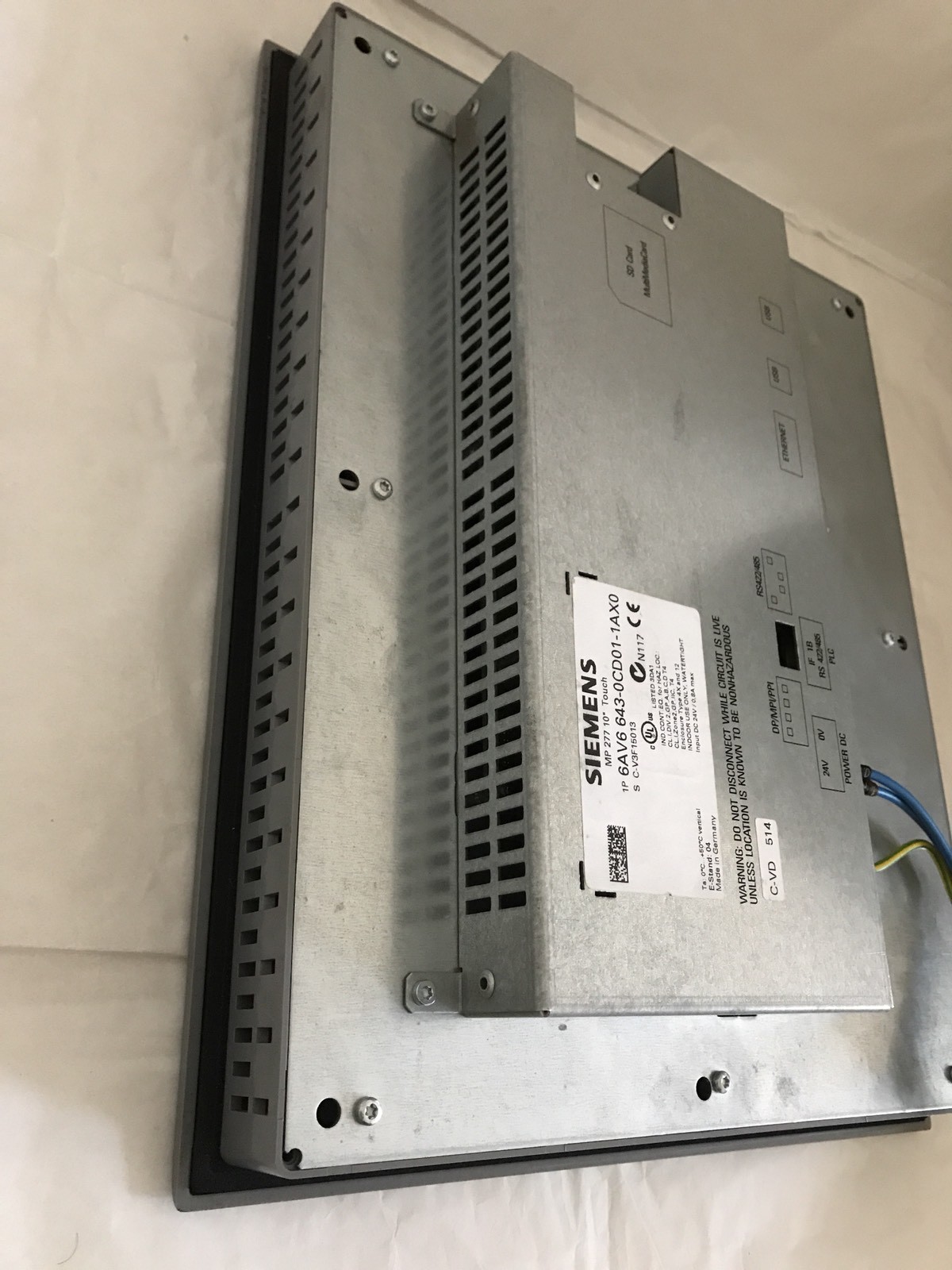 Siemens 6AV6 643-0CD01-1AX0 Simatic Multi Panel MP277 10" Touch Screen ...