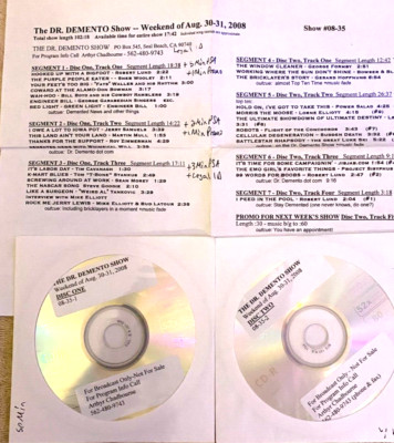 8/30/08 DR DEMENTO: ROBERT LUND (2), SHEB WOOLEY, MARTIN MULL, MIKE ...