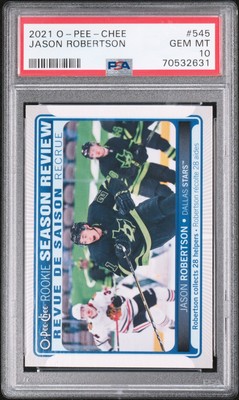 Graded 2021 Upper Deck O-Pee-Chee Jason Robertson #545 Rookie Hockey ...