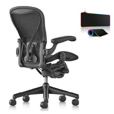Herman Miller Fully Loaded Posture fit Size B Aeron Chairs - w/ LED ...