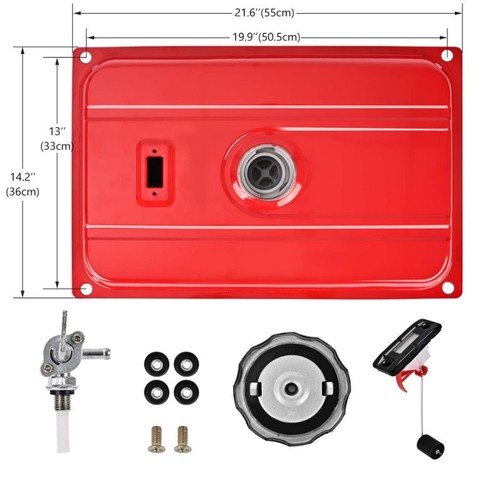 Secondary Fuel Gas Tank w/ Cap Petcock Gauge Generator GT30 | eBay