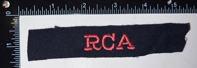 WWII Royal Canadian Artillery RCA Cloth Patch Flash Formation Sign | eBay