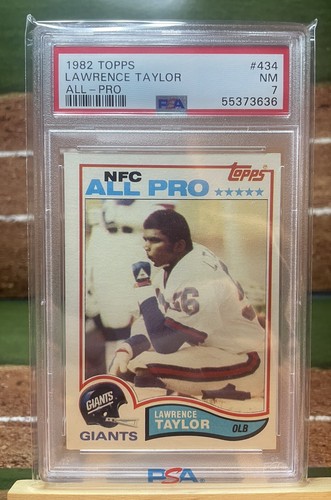 LAWRENCE TAYLOR ROOKIE 1982 TOPPS ALL-PRO RC #434 PSA 7 NM NEW YORK ...
