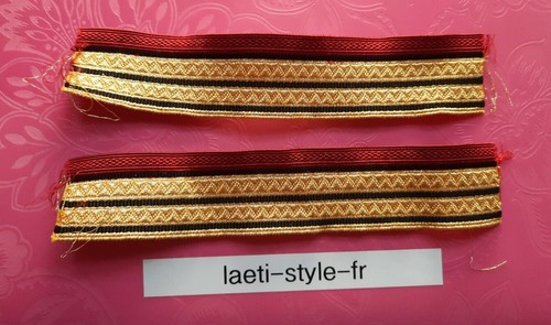 R0409 2× ruban environ 13cm grade galon caporal chef 1ère classe ...