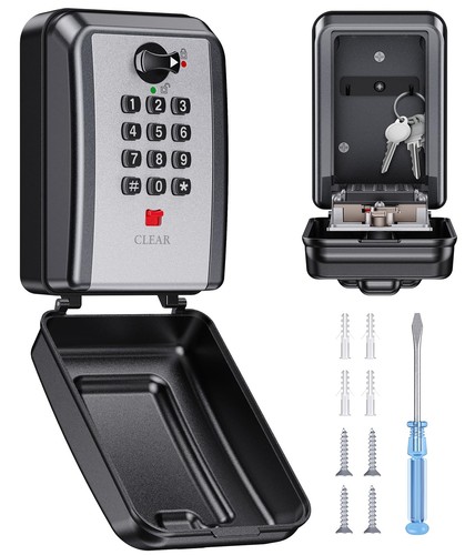 Wall-Mounted Key Lock , 12 Digit Combination Lock for Keys with ...