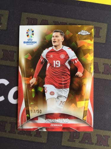 2024 Topps Chrome Sapphire Euro Jonas Wind Gold 17/50 Denmark Wolfsburg ...
