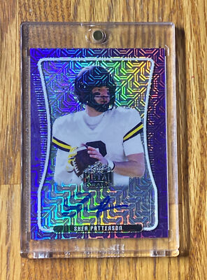 Shea Patterson 2020 NFL Leaf Metal Rookie Auto Purple 2/10 Michigan ...