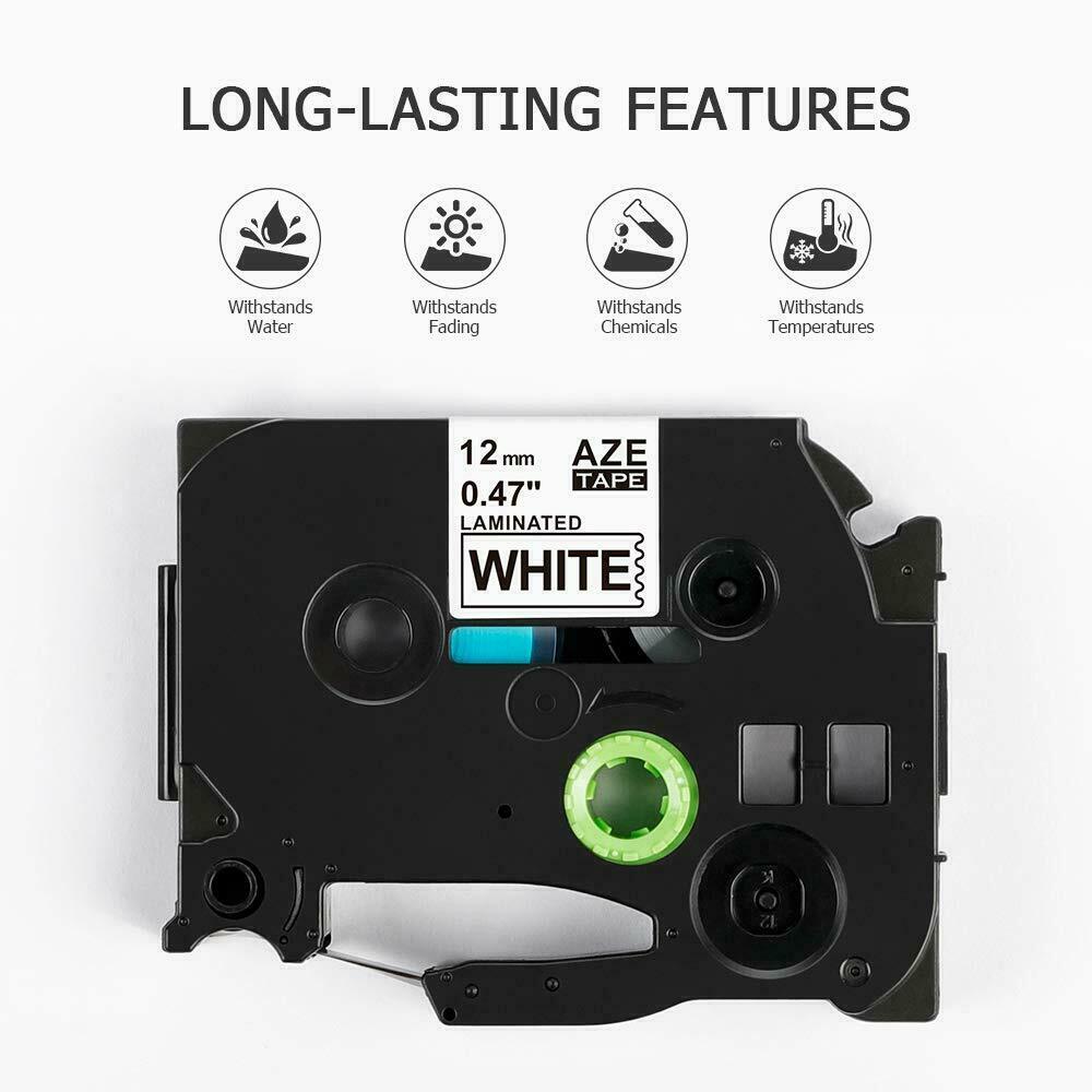 6PK Label Tape TZe-231 TZe131-631 12mm Compatible for Brother P-Touch ...