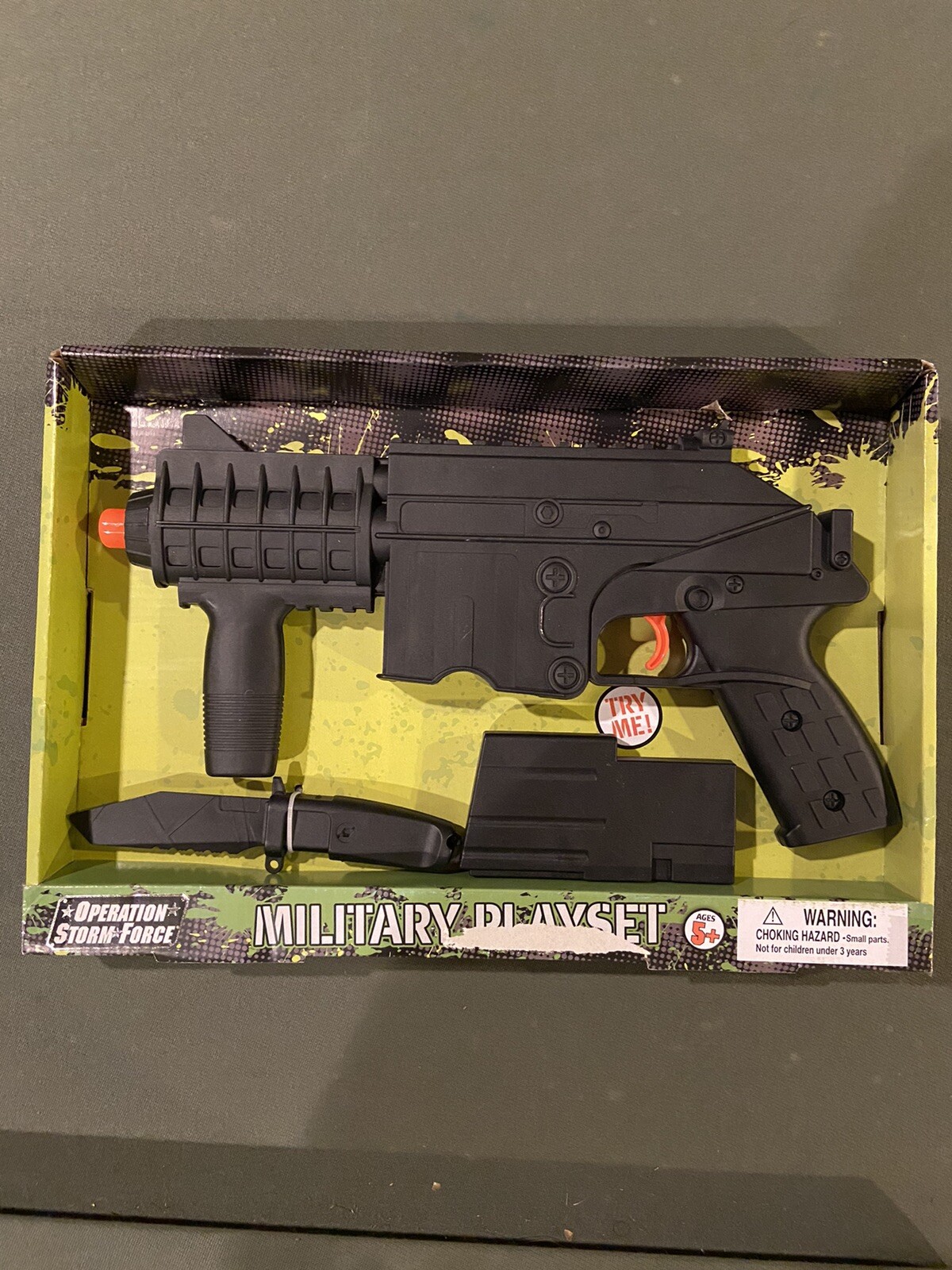 Operation Storm Force Light Up Machine Gun Military Toy Rifle Kids *NEW ...