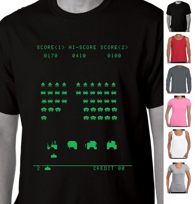 Space Invaders Tshirt Retro Gamers Funny T-Shirts Retro video games ...