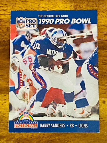 1990 PRO SET PRO BOWL BARRY SANDERS #413 DETROIT LIONS | eBay