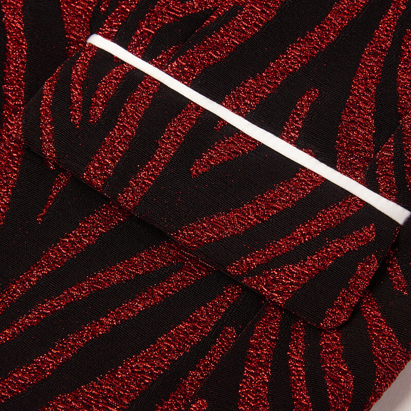 Men Zebra Stripe Lurex Jacket Suit Blazer Fancy Dress Showman Costume ...