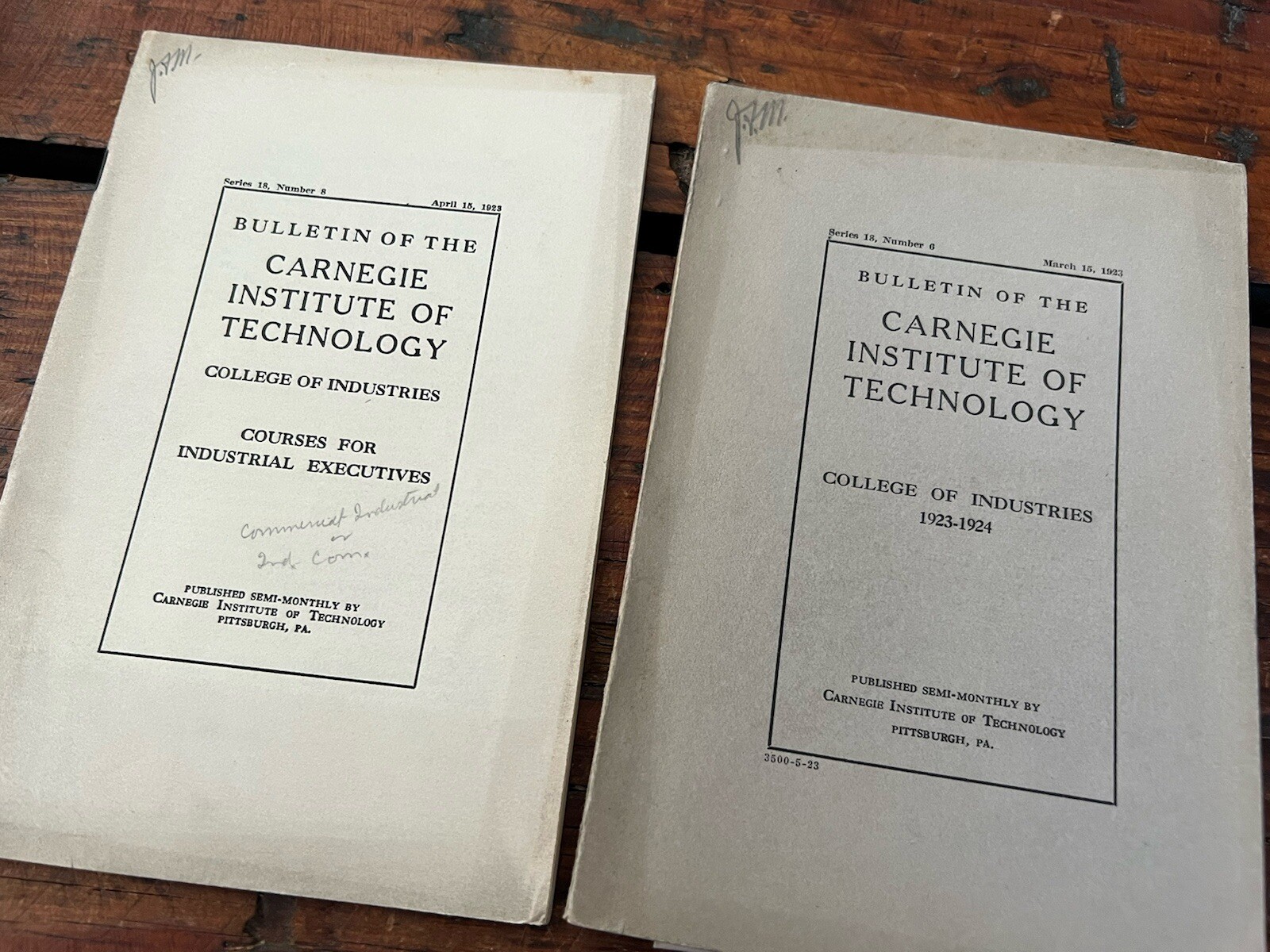 1923 Course Booklets Carnegie Institute of Technology Pittsburgh PA Lot of 2 | eBay