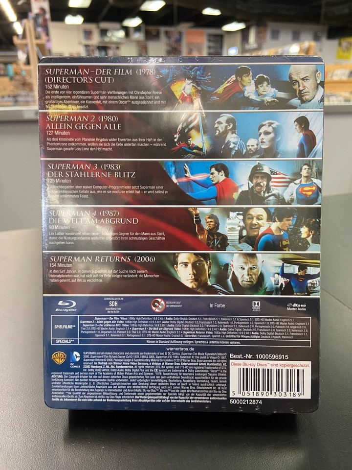 Superman Anthology (STEELBOOK, 5-Film Collection, Germany, Blu-ray ...