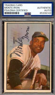 Monte Irvin PSA DNA Signed 1953 Bowman Color Autograph | eBay