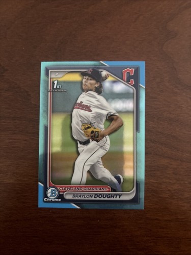 1st 2024 Bowman Chrome Draft Sky BLUE REFRACTOR BD-37 BRAYLON DOUGHTY ...