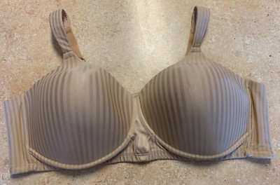 Playtex Trusupport Wireless Bra 4707 Tan Stripes Full Coverage 44C NWOT ...