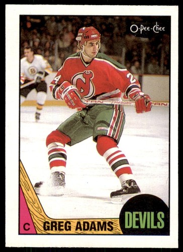 1987-88 O-Pee-Chee Greg Adams . New Jersey Devils #135 | eBay