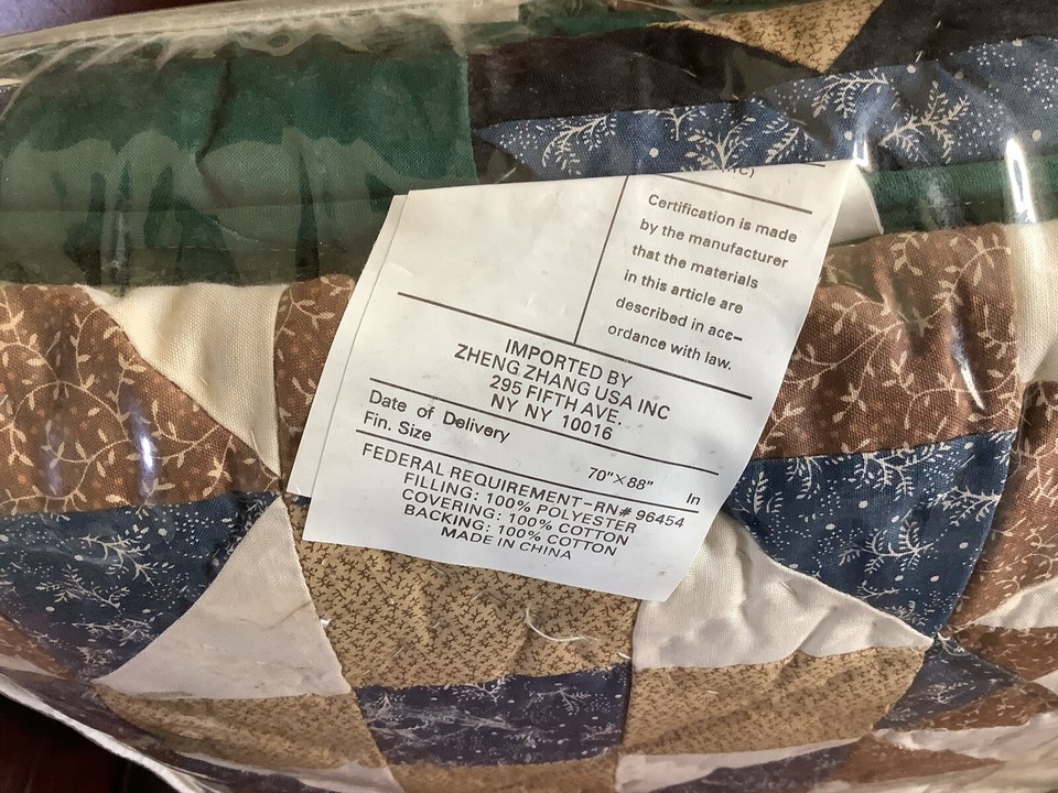 Vintage QVC Twin Patchwork Quilt Winter Birds Seald in Package~New | eBay