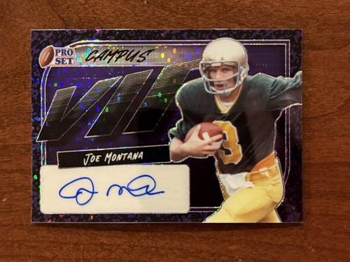 2023 Leaf Pro Set Campus VIP Joe Montana Auto Notre Dame 3/6 Jersey ...