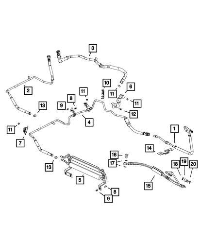 Genuine Mopar Power Steering Hose Clip 68227046AB | eBay
