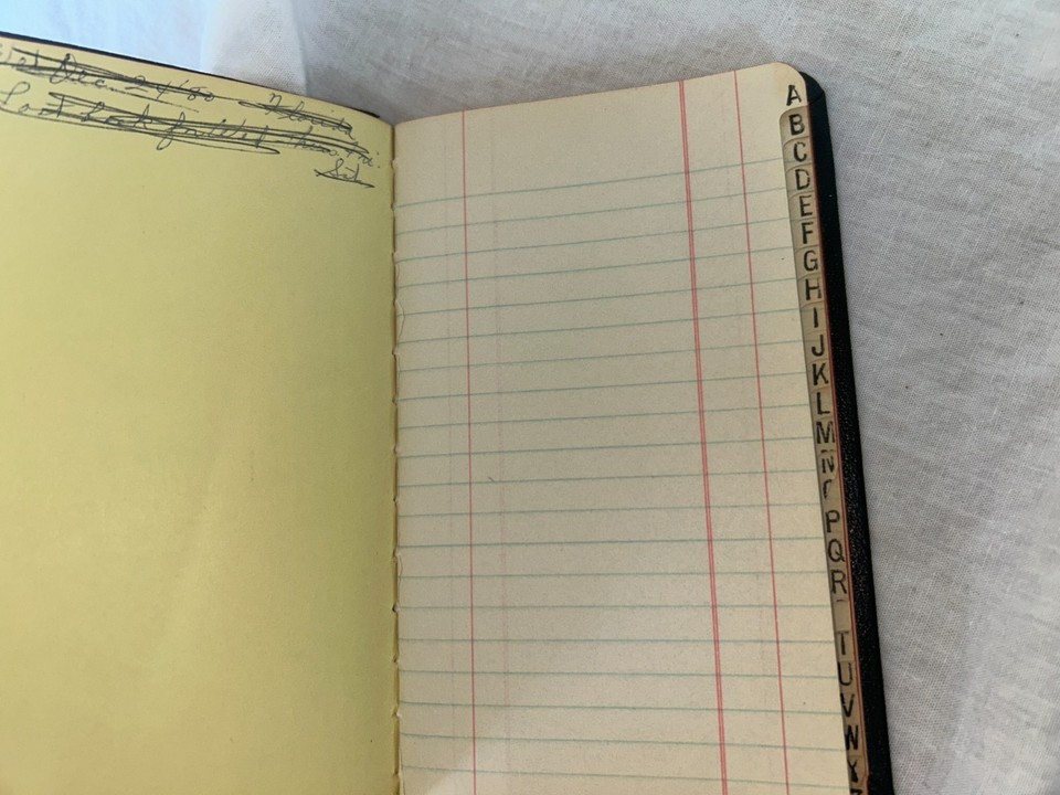 NICE Vtg & Rare 1960's Shaw's Wilson Jones Small A-Z Address Book Black ...