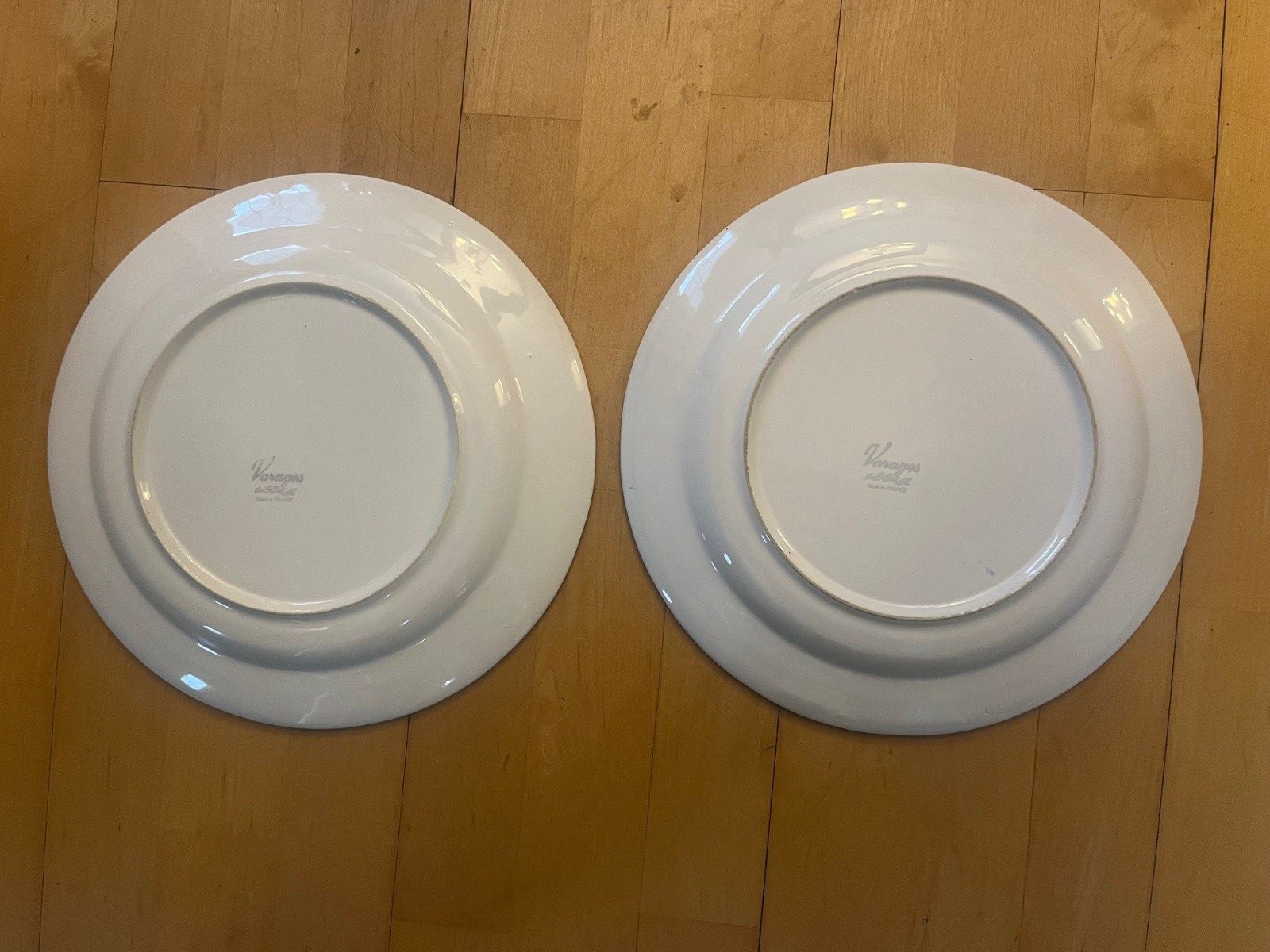 2 Varages Vieux Provence Bird Green Trim Scalloped - Dinner Plates 11 ...