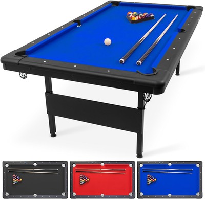 GoSports 6, 7, or 8 ft Billiards Table - Portable Pool 7 ft, 7 Blue | eBay