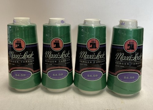 4 Large Cones Maxi-Lock Serger Thread 3000 Yard 100% Polyester Thread ...