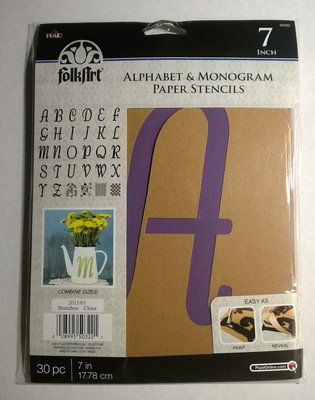 Plaid Folkart Paper Stencils ~ Alphabet & Monogram ~ 7" Script ~ NEW | eBay